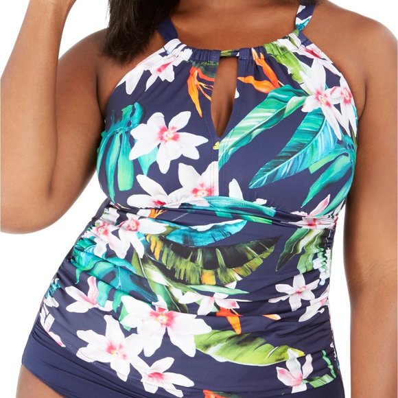 Lauren Ralph Lauren | Swim | Plus Size Watercolor Tropical Printed ...